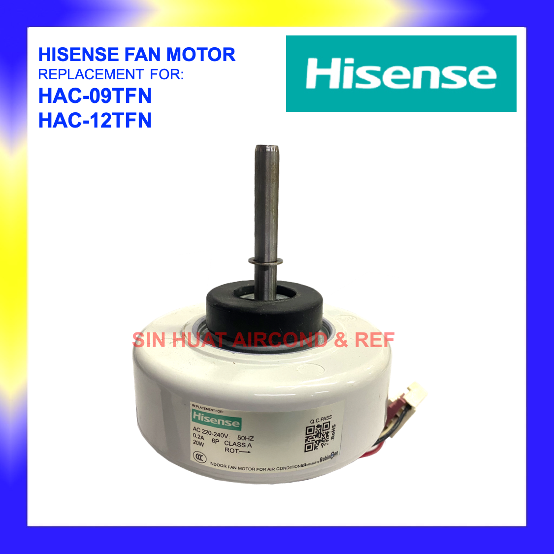 Hisense Indoor Fan Motor HISENSE HAC-09TFN HAC-12TFN HAC09TFN HAC12TFN ...