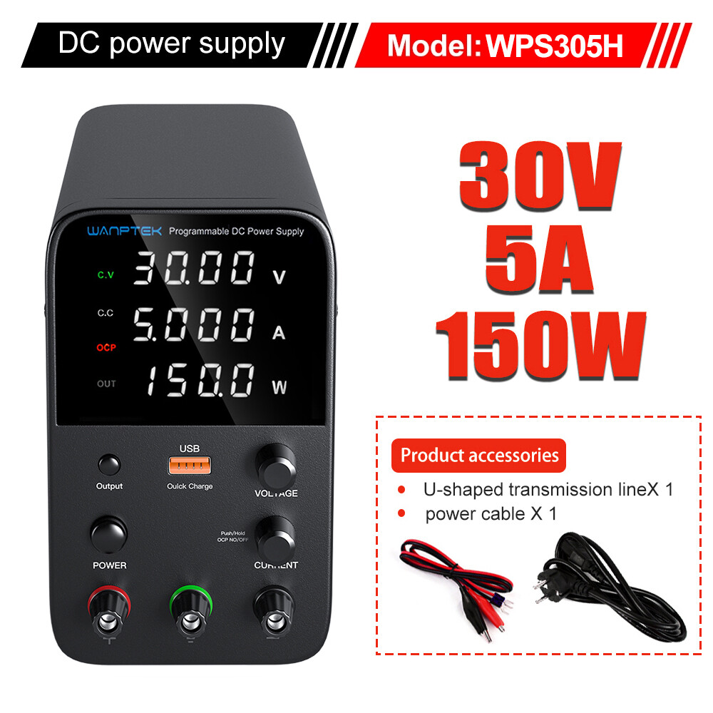 DC Power Supply Variable, 30V 10A Bench Power Supply with 4-Digits LED ...