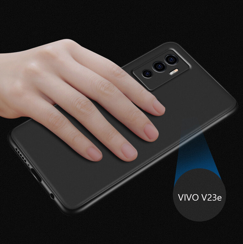 For Vivo V23e Frosted ultra-wave shockproof protective back cover with ...
