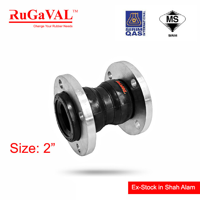 Rubber Bellow, Double Sphere c/w JIS10k MS Flange, Size: 2" (DN50 ...