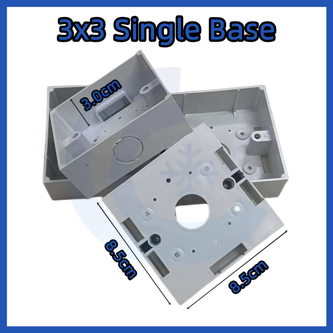 PVC Box Surface Type Nut Box/ Electrical Box/ Base 3x3 single base box ...