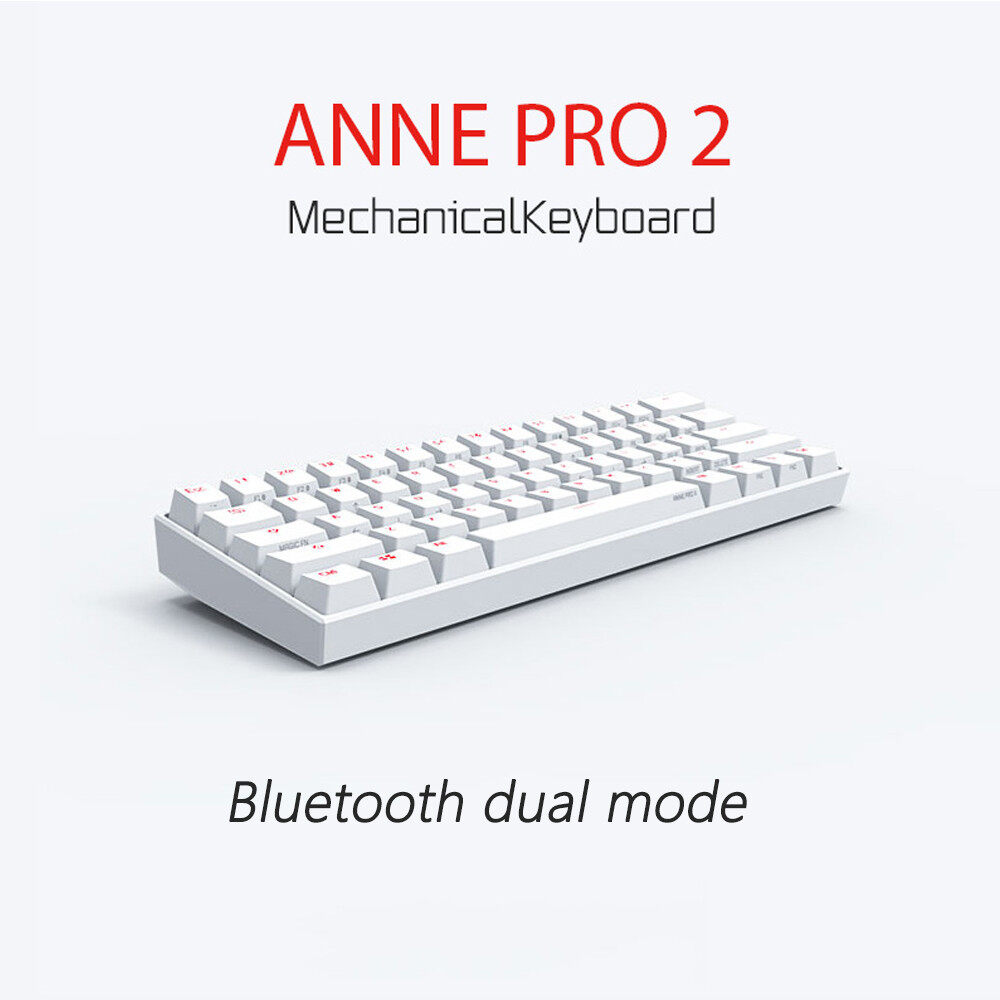 Anne Pro2 Mini แบบพกพาคีย์บอร์ดแบบกลไก60 ไร้สายบลูทูธ Mx RGB 61 Key ...
