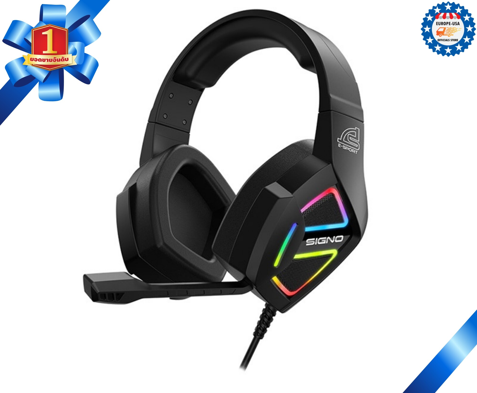 หูฟังเกมมิ่ง Signo Gaming Headset Sphere HP-834 7.1 # คีย์บอร์ดและเมาส์ ...