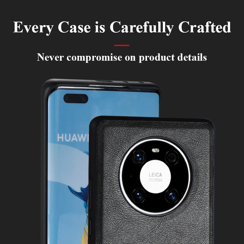 Vintage Luxury Cowhide Phone Case For Huawei Mate 40 Pro Ultra-thin ...