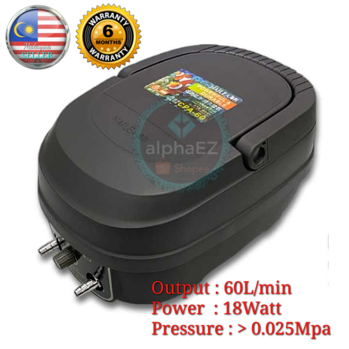 Aquarium Hailea CPA-60 CPA-120 CP-60 AC/DC Air Pump Fish Tank Oxygen Pump Rechargeable Low Noise ...