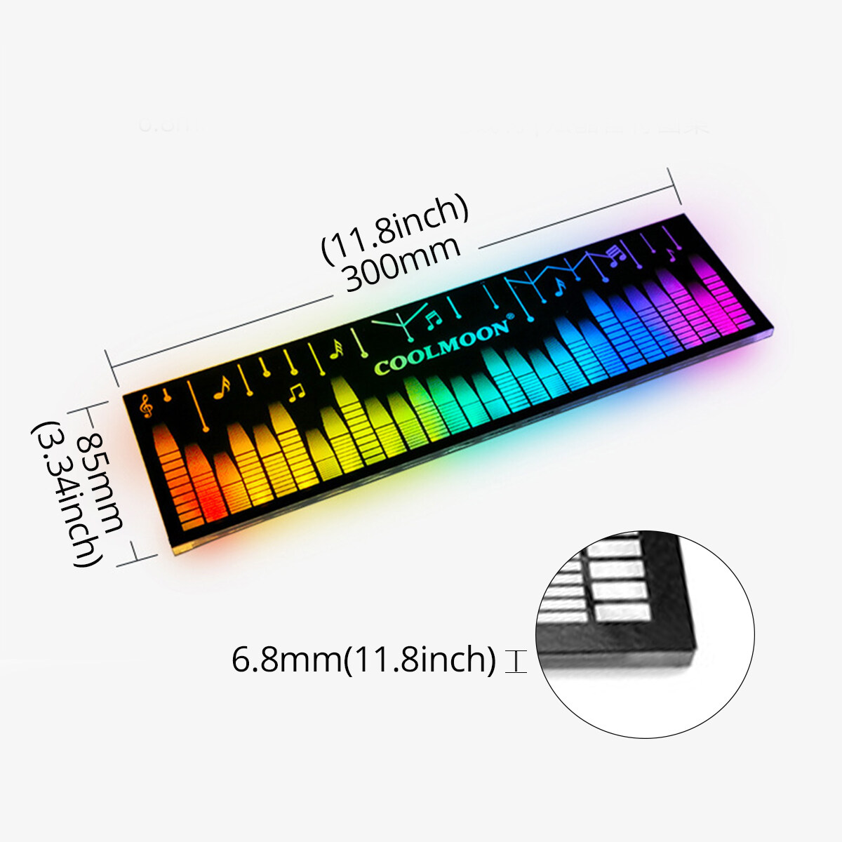 COOLMOON Chassis Light Board RGB แสงไฟ5V Luminous Ie การ์ด Backplane ...
