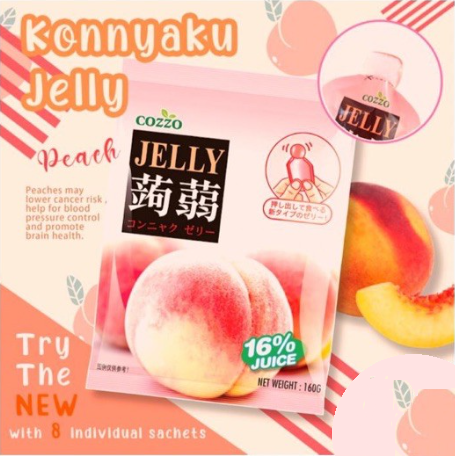 Cozzo Jushida Konnyaku Jelly 😍👍160g (20gx8) 🫐🥭🍑 Blueberry Lychee Mango Passion Fruit Yogurt | Lazada