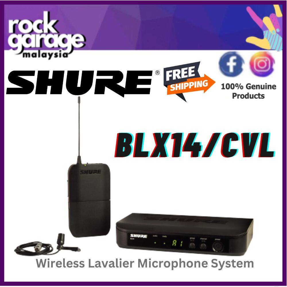 Shure BLX14/CVL Wireless Lavalier Microphone System ( BLX4/BLX1 ) | Lazada