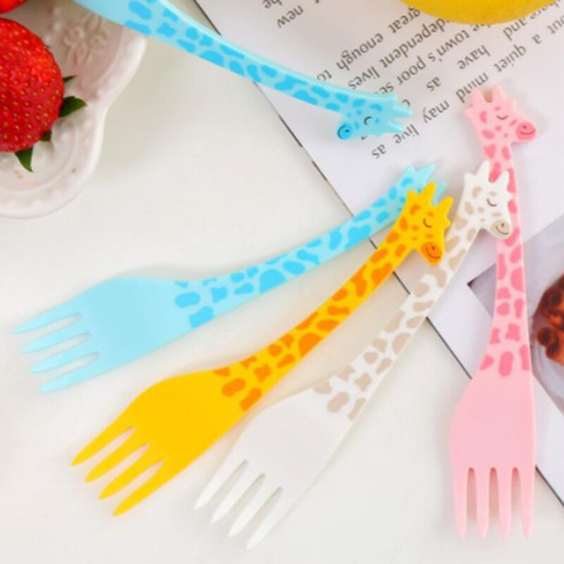 Buy 3 get 512pcsset Cartoon Giraffe Shape Food Picks Fruit Snack ...