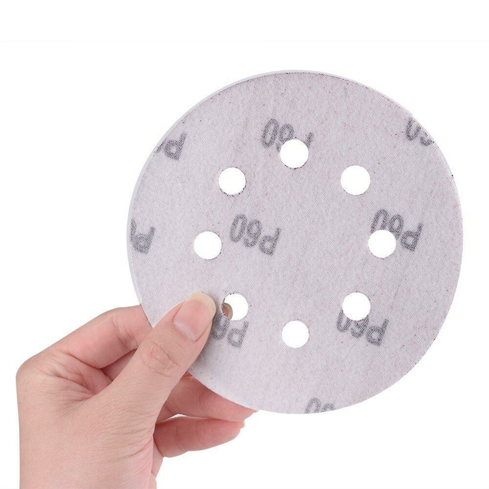 100Pcs Sanding Discs 5 inch 8 Holes Hook and Loop 80/180/240/320/400 ...