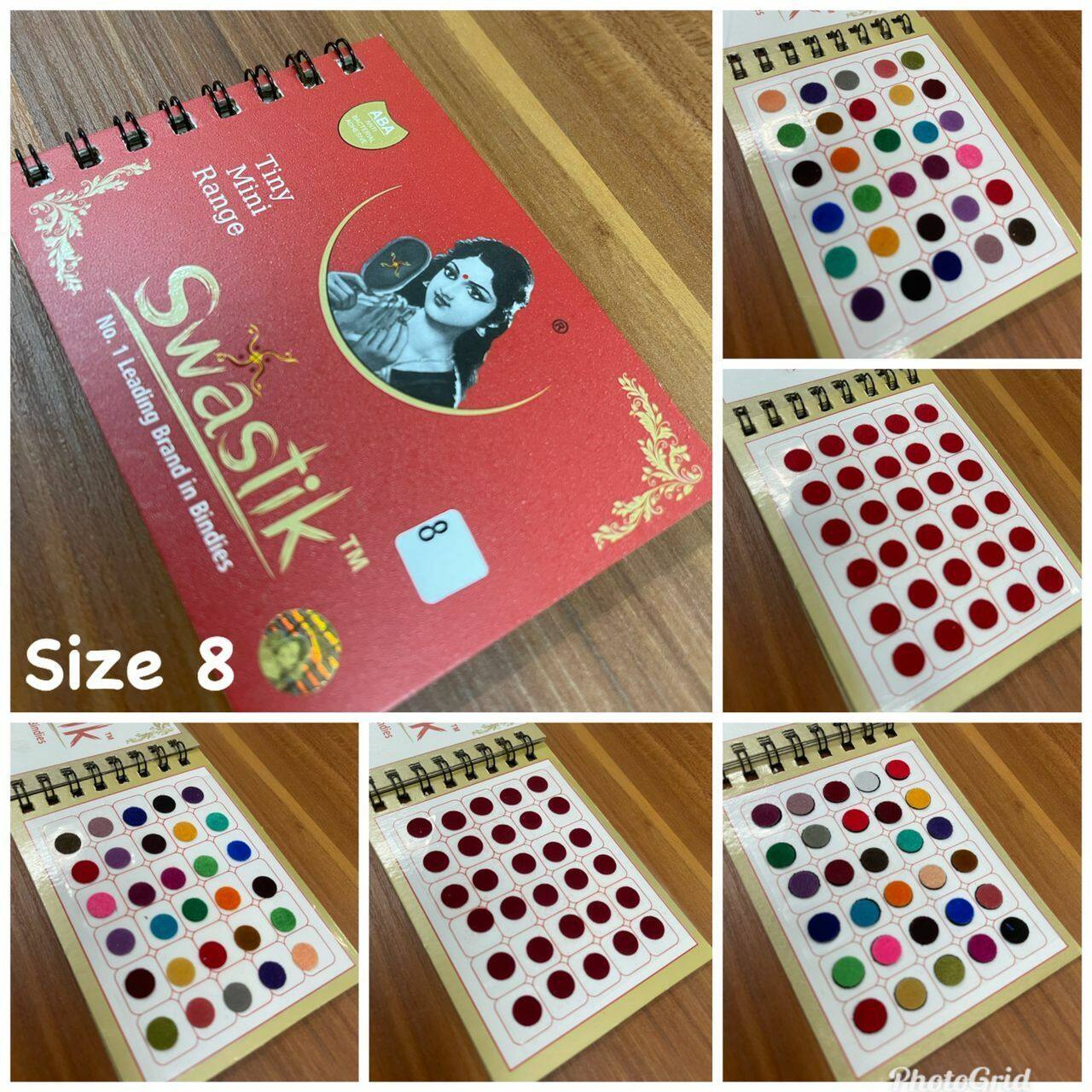 Bindi/ Pottu/ Sticker Pottu Booklet Swastik spiral book- 150 Plain ...