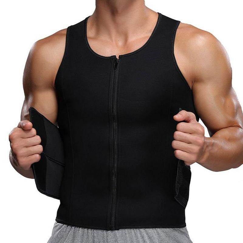 New Men Body Shaper Waist Trainer Sauna Vest Double Belt Abdomen ...