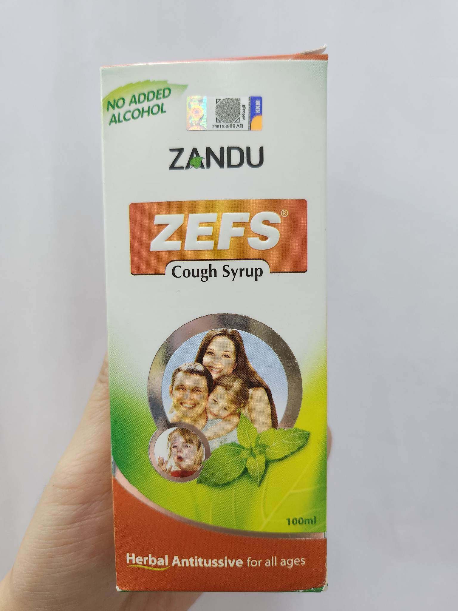 Zandu Zefs Cough Syrup 100ml | Lazada