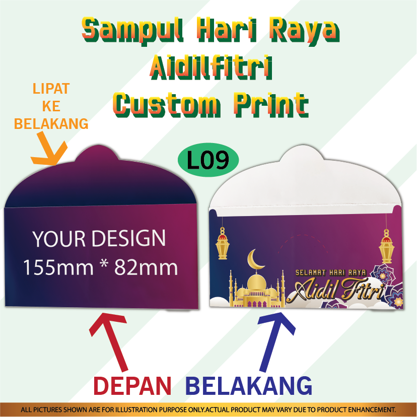 Sampul Duit Raya Aidilfitri Cetak Custom Print Money Pocket Design Anda ...