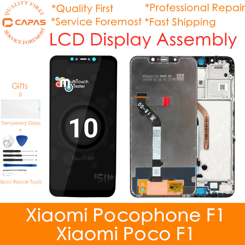 CAPAS For Xiaomi Pocophone F1 Tested LCD Display Digitizer For Xiaomi ...