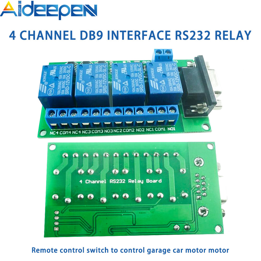【Ready Stock】Original Aideepen 4-channel DB9 Interface RS232 Relay ...