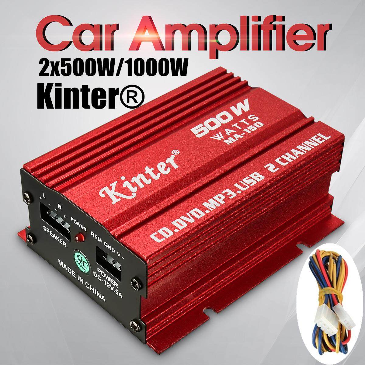 500W 12V Mini Hi-Fi Stereo Audio Amplifier AMP for Auto Car Motorcycle ...