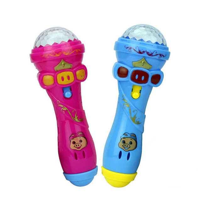 LED Light Up Night Flashing Projection Torch Shape Plastic Kids ...