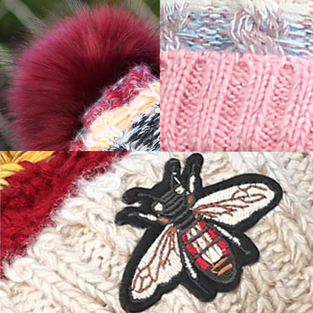 Moco หมวกไหมพรมถัก,หมวกขนสัตว์ปกป้องหูหมวกถักกำมะหยี่หนาน่ารักสำหรับฤดู ...