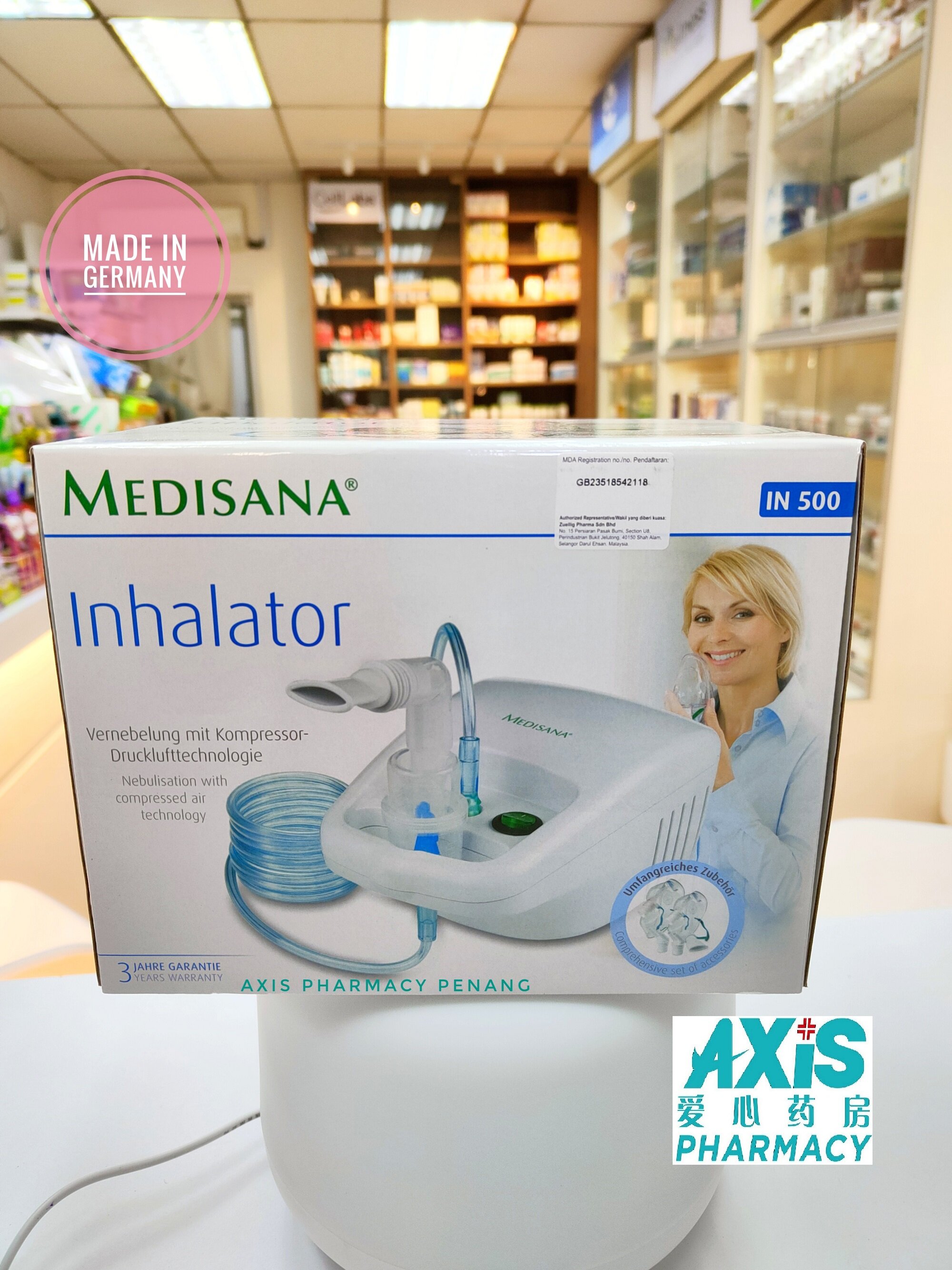 MEDISANA IN 500 INHALATOR NEBULIZATION WITH COMPRESSED AIR TECHNOLOGY ...