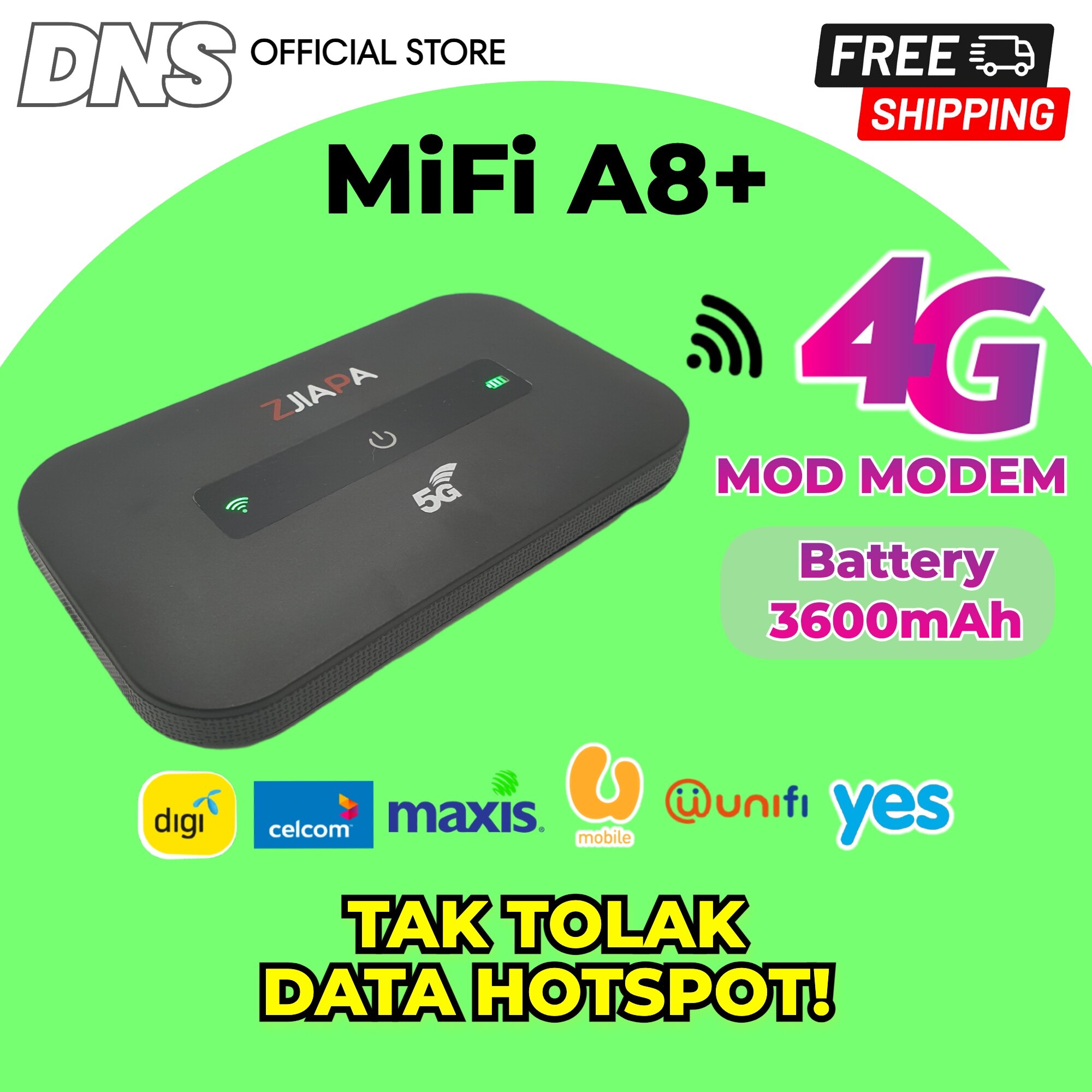 4G LTE Unlimited Portable Modem Router MiFi D6 MF680 D921 LT600 H1 A8 ...
