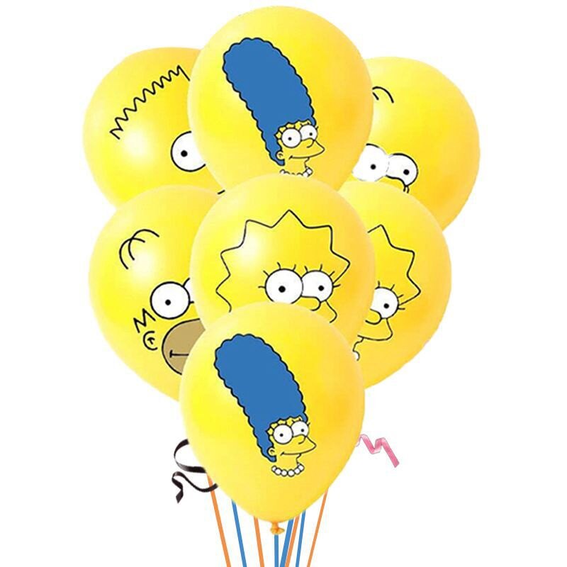 The Simpsons Simpson Cartoon Birthday Party Theme Latex Balloon ...