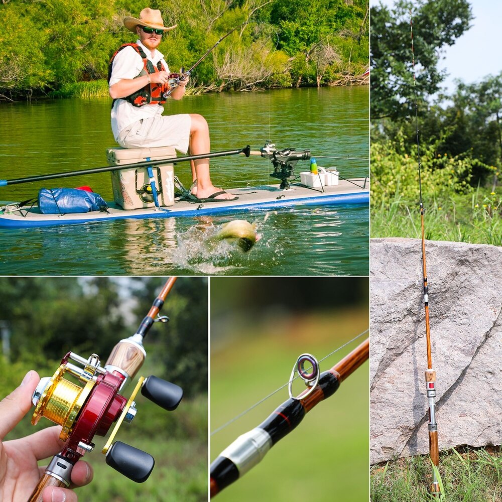 Sougayilang Fishing Rod 4FT 2Sections Raft Fishing Rods Telescopic ...
