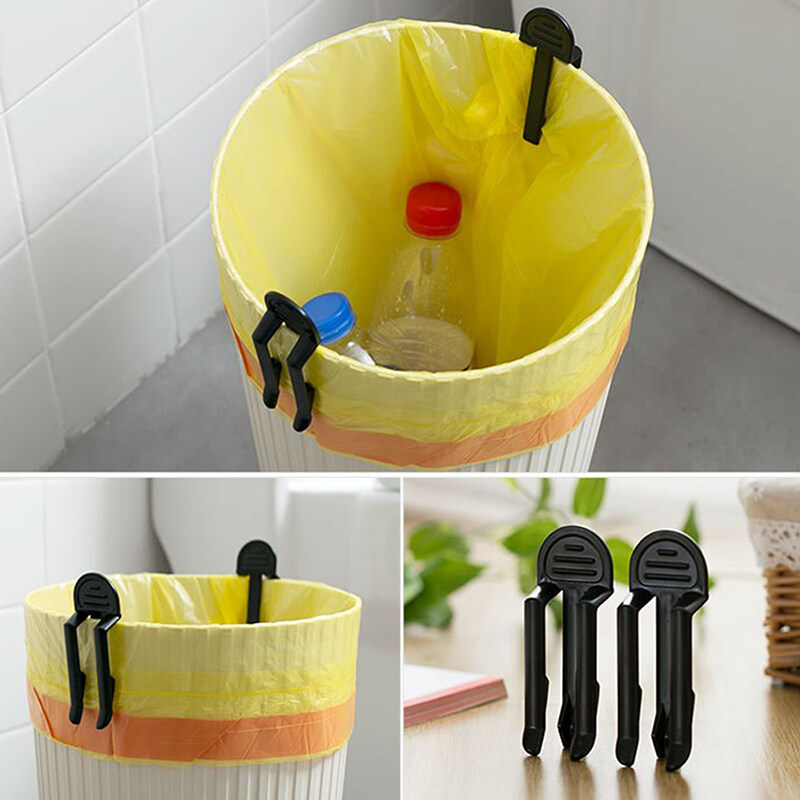 4Pcs Trash Can Clamp Plastic Garbage Fixed Waste Bin Bag Bag Clip ...