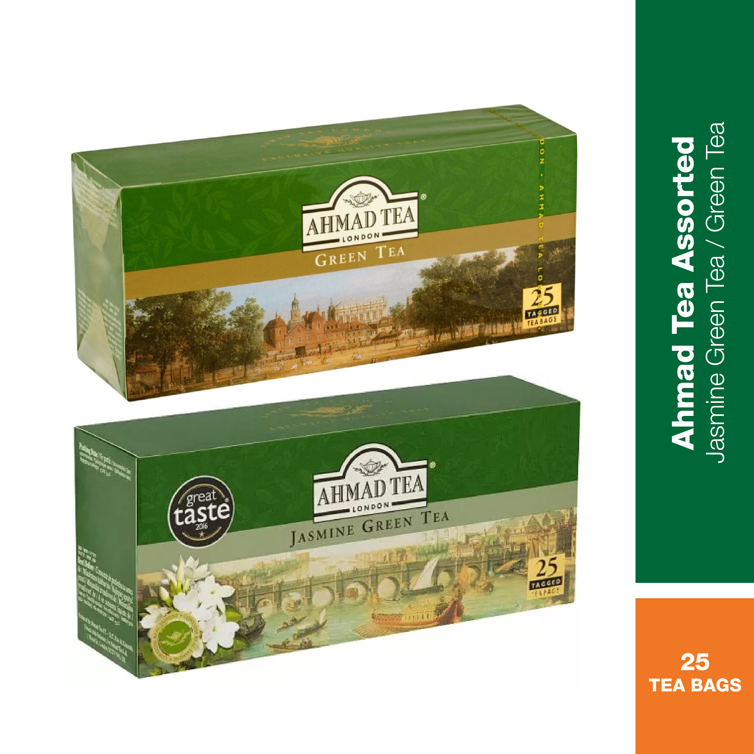 Ahmad Tea Green Tea / Jasmine Green Tea (25 Teabags) | Lazada