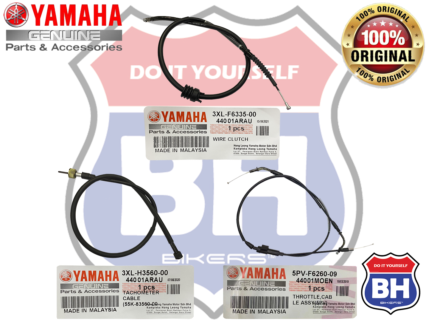YAMAHA RXZ THROTTLE TACHOMETER RPM CABLE METER SPEEDOMETER CLUTCH CABLE ...