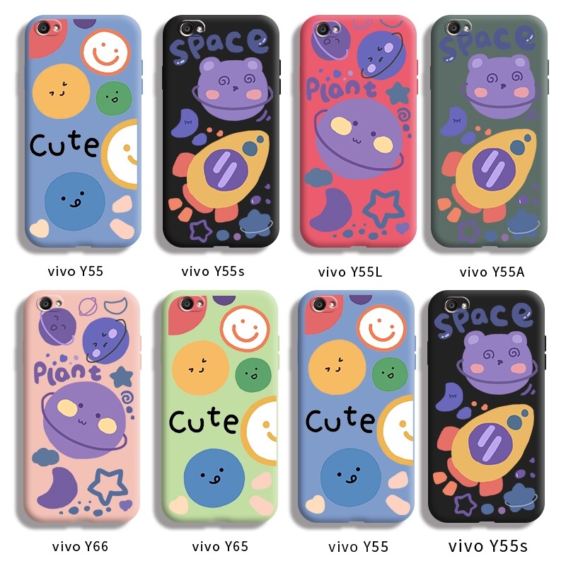สำหรับ Vivo Y55 Y55s Y55L Y55A Y66 Y65 Y31 Y51a เคสมือถือน่ารักพื้นที่ ...
