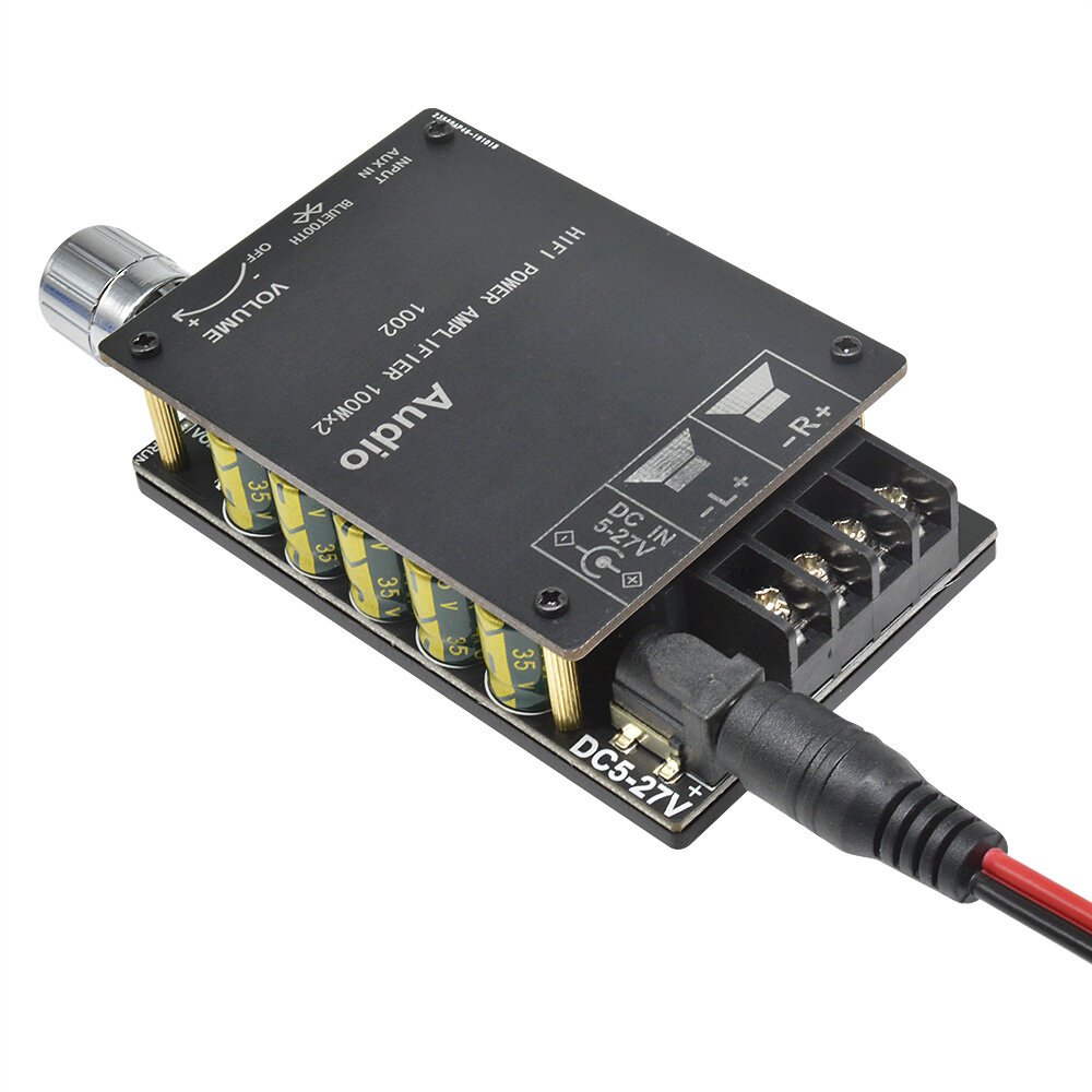 AUX + Bluetooth input ระดับไฮไฟ 2-in-1 พร้อมตัวกรอง 2x100W Bluetooth ...