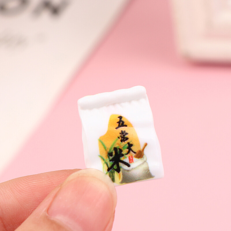 WXGR 10ชิ้นถุงแป้งถุงข้าวรุ่นบ้านตุ๊กตาอุปกรณ์1:12จิ๋วตุ๊กตา - wxgrm - ThaiPick