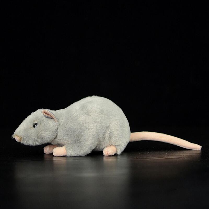 17 Long Soft Real Life Small Grey Rat Mouse Plush Toy Lifelike Mice ...