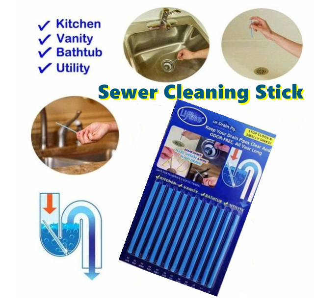 Sewer Cleaning Rod Sani Sticks Oil Decontamination Kitchen Toilet ...