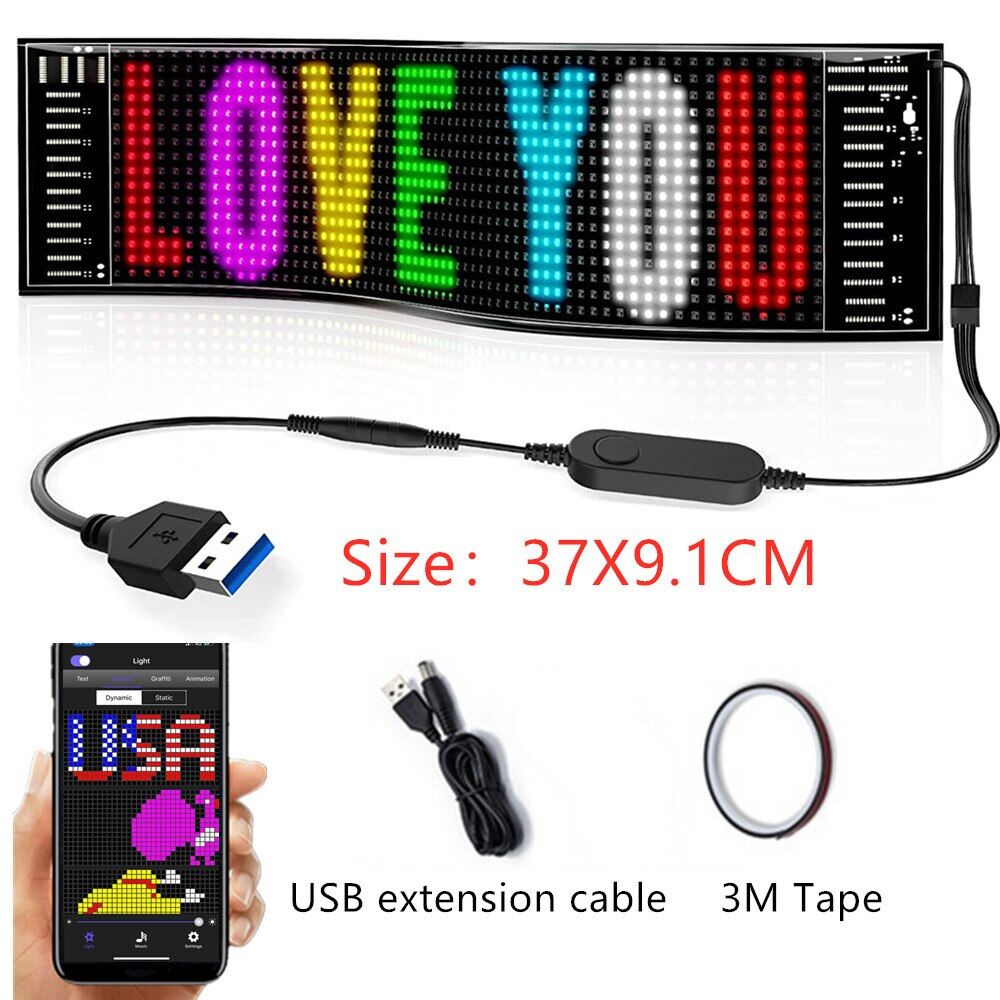 DIY Flexible 16*192 Pixels 1 Meter Bluetooth Rgb Programmable Scrolling ...