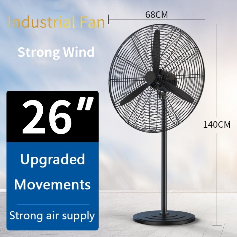 Industrial fan 20/26/30 inch powerful stand swing head fan high power ...