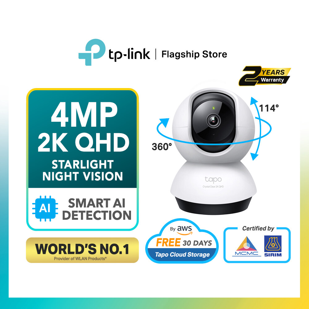 TP-Link Tapo C220 4MP/2K Pan/Tilt AI CCTV WIFI & Wireless IP Camera ...
