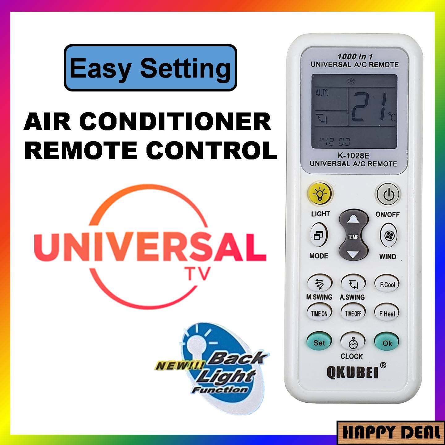 QKUBEI Universal Air Cond Aircond Air Conditioner Remote Control | Lazada