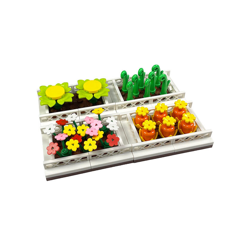 WUHUI MOC Flower Field,Flower Garden Blocks Toys For Kids Compatible ...