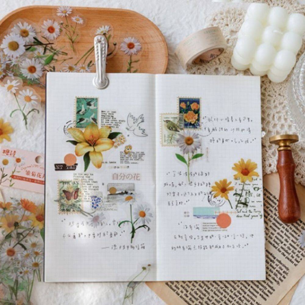 DCITZ Retro Adhesive Notebook Album DIY Material Handbook Decorative ...