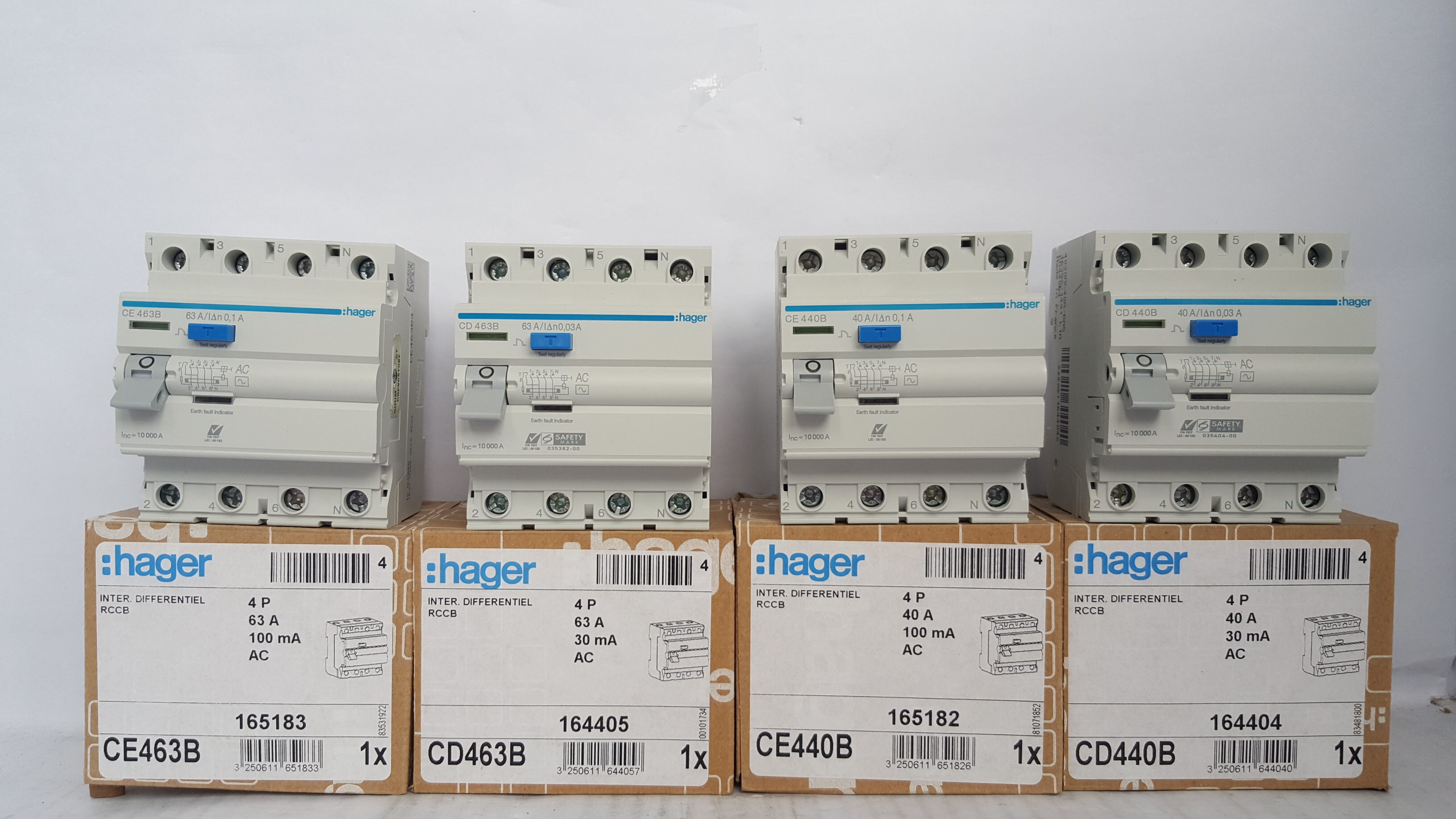 Machinarium Switch HAGER MTN MCB TYPE B / C + RCD / RCBO 30MA / 3 PHASE ...