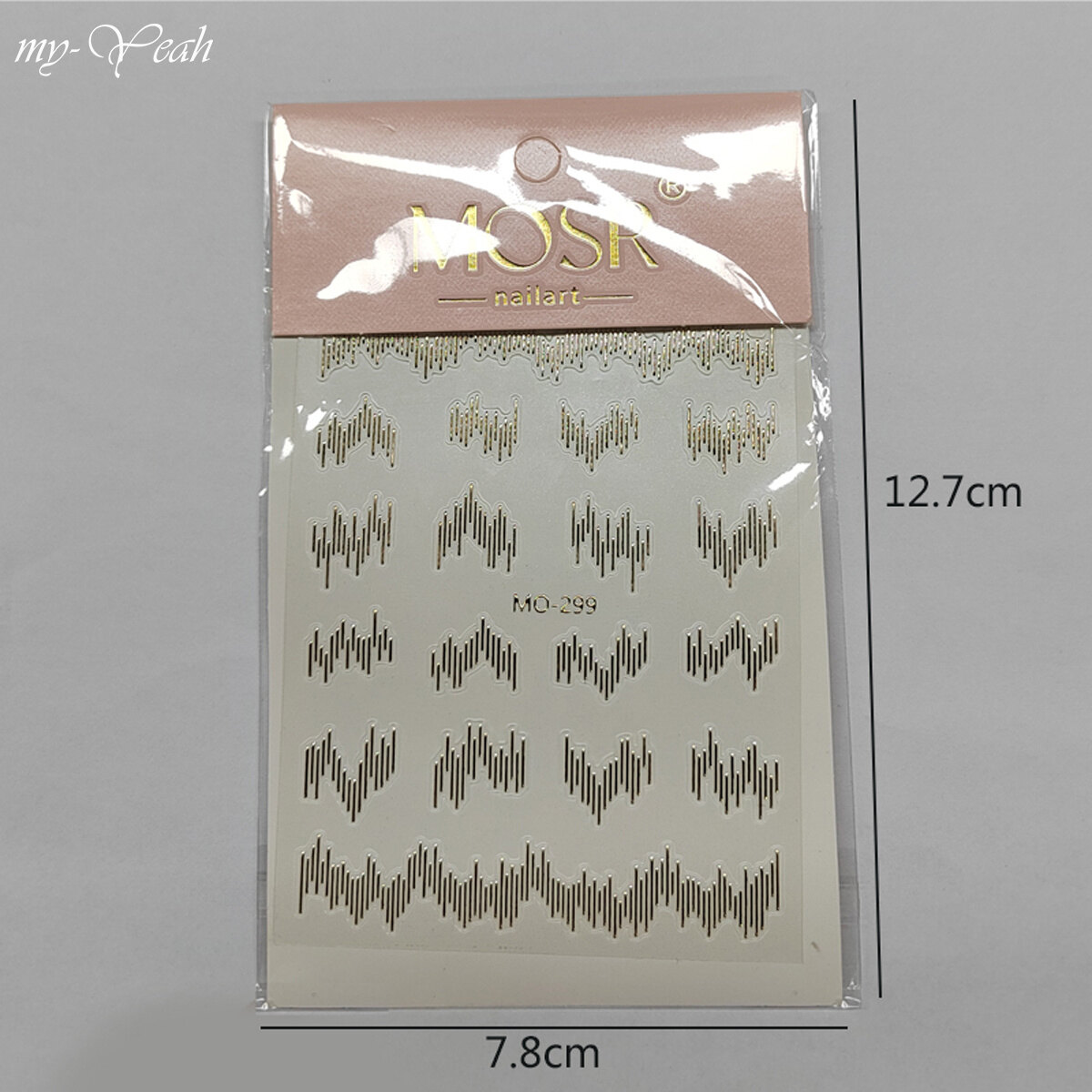 Myeah สติ๊กเกอร์ทองเงินตกแต่งเล็บ3D สีสันสดใสสะท้อนแสงง่ายๆรูปลอก ...