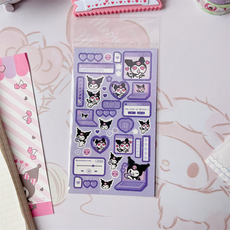 🔥Ready Stock🔥1 Sheet Sanrio Cute Kuromi Laser Sticker PVC Gooka ...