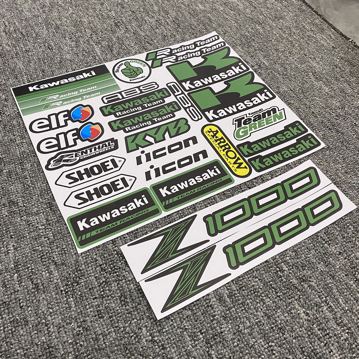 Waterproof Motorcycle Kawasaki Stickers Logo Decals For Z900 Z750 Z800 ...