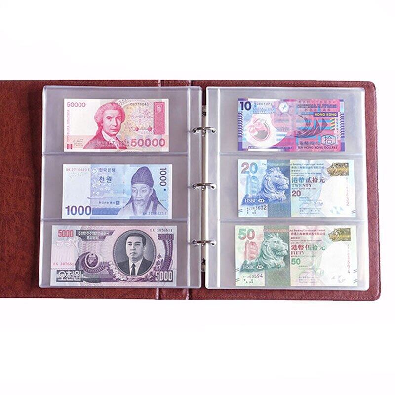 Paper Money Collection Book Storage Book 1 Album Pages Pvc Holder ...
