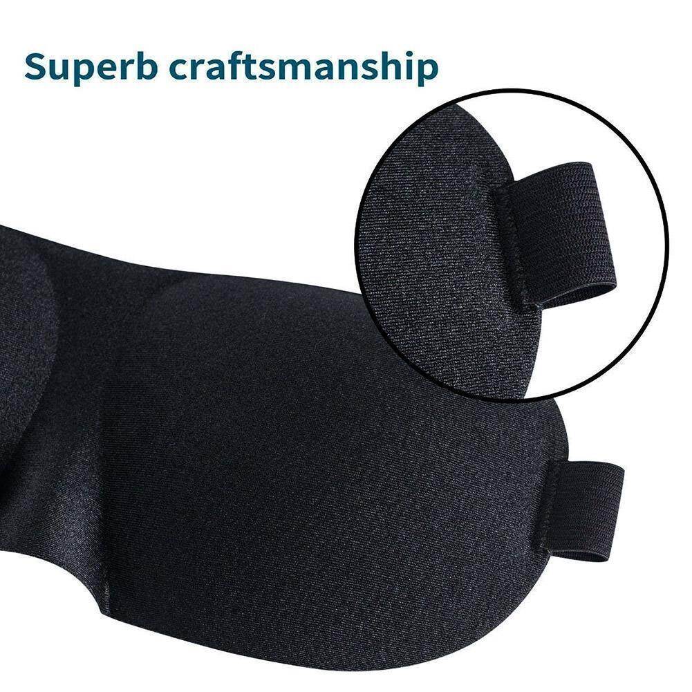 3d Black Sleep Mask Sleep Eyeshade Mask Foam Memory M9P9 - MixASale