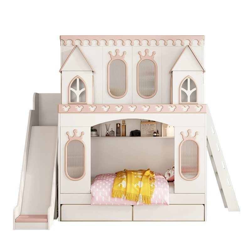 Dream Castle Princess Bed Children's Up and Down Bed Girl's Bedroom ...