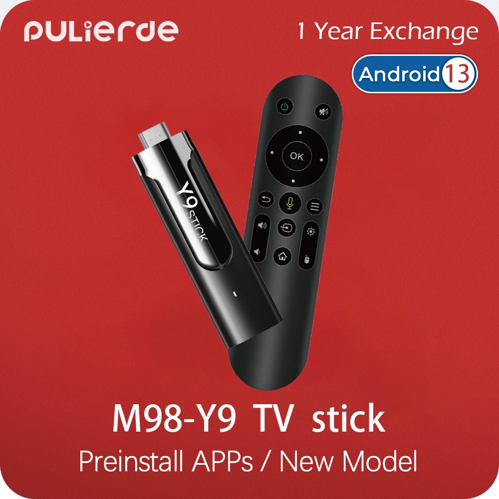 New M98-Y9 Android 13 TV Stick Amlogic S905Y4 TV BT5.0 Dual 100M 2.4G+5GWifi 2GB DDR4 sokongan ...