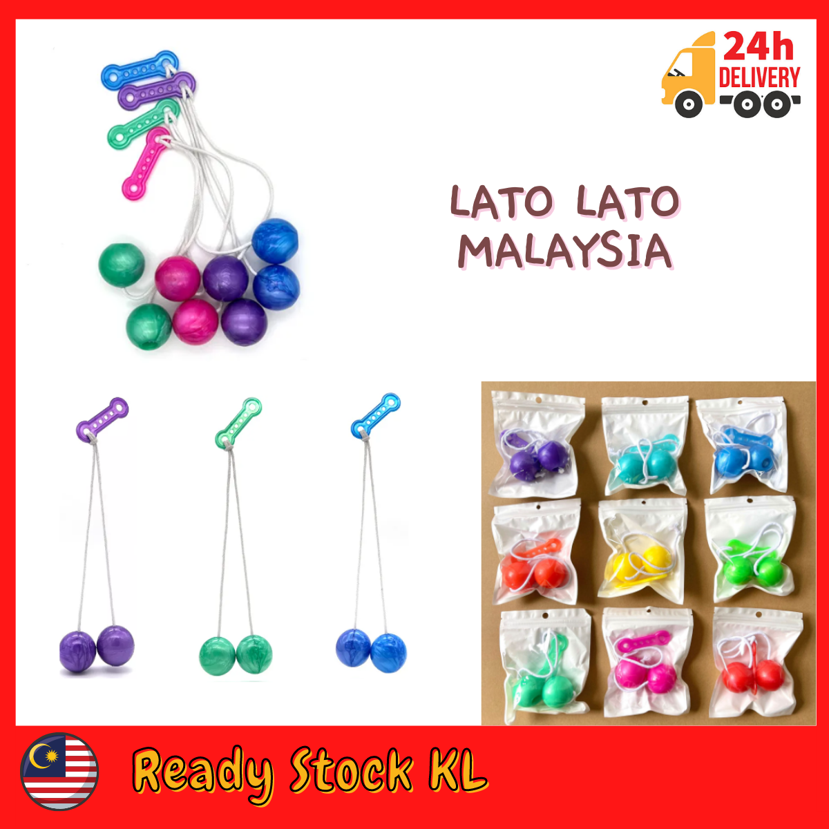 Malaysia Latok Lato lato toy viral old school toy latto latto click ...